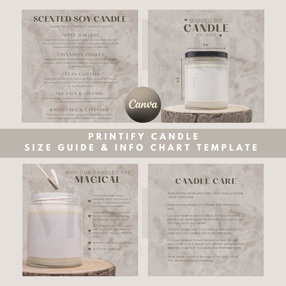 Soy Candle Size Guide Soy Candle Mockup Jar Candle Mockup Soy Candle ...