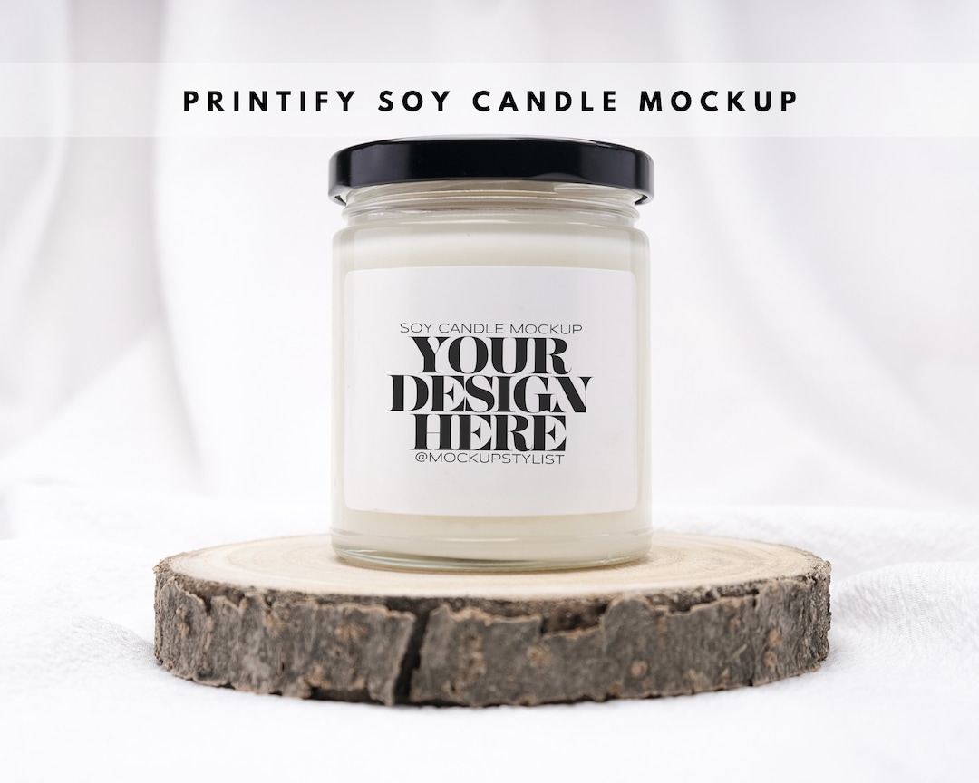 Printify Soy Candle Mockup Minimalist Candle Mockup Candle Mockup Jar ...