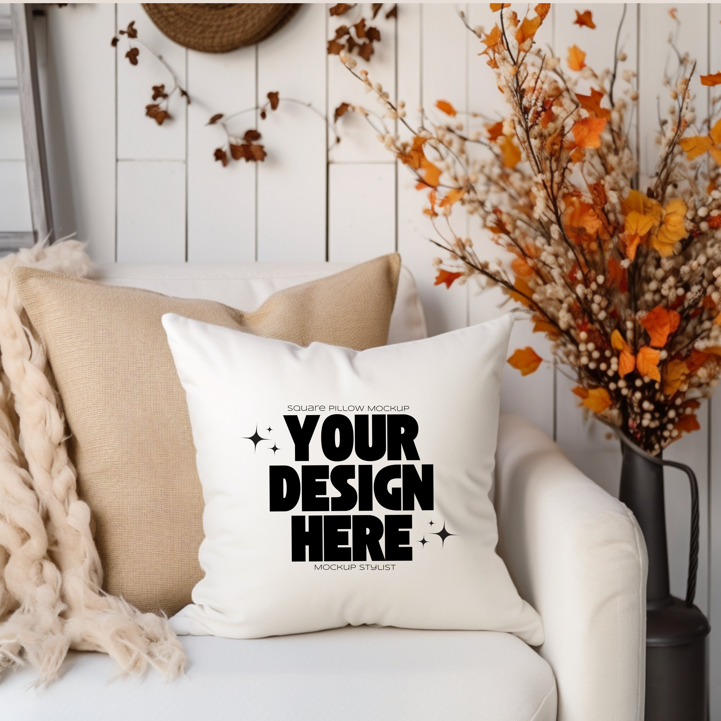 Pillow Mockup Bundle Pillow Mockup Fall Throw Pillow Mockup Christmas ...