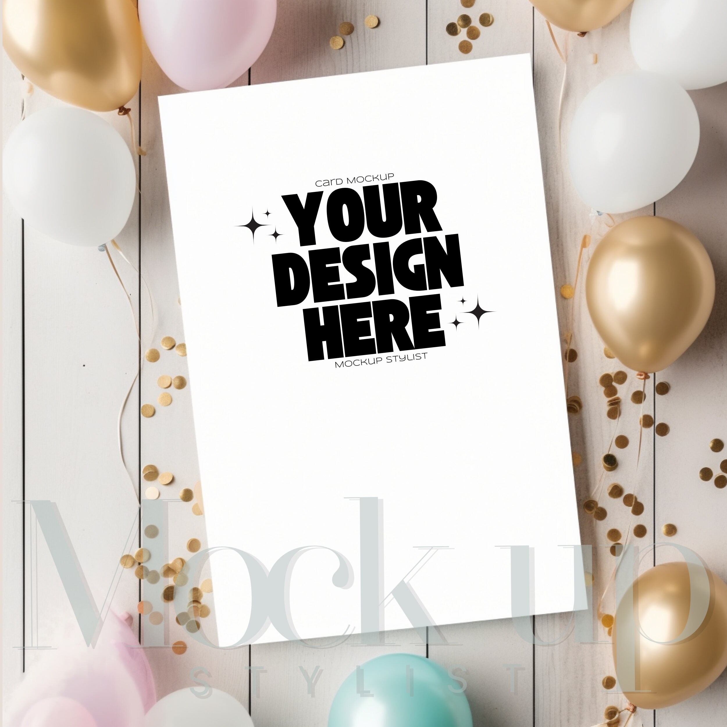 Birthday Card Mockup Bundle Card Mockup, Birthday Invitation Mockup ...