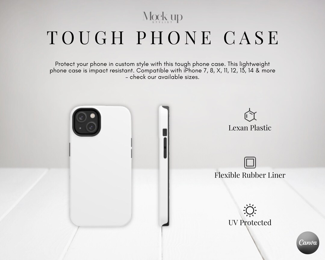 Printify Tough Phone Case // Printify Size Guide // Printify ...