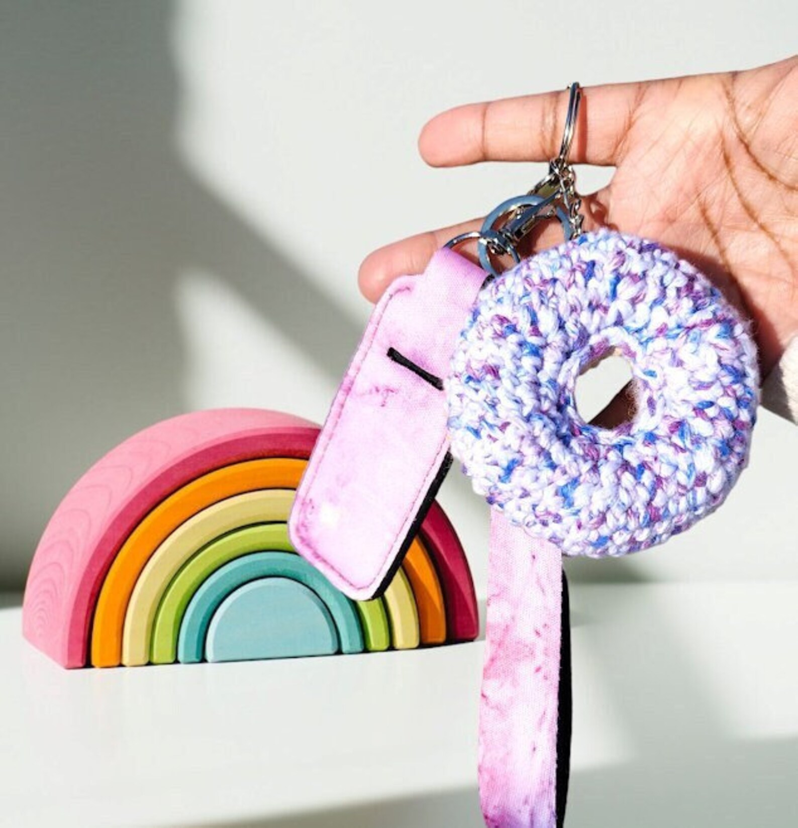 Cute Crochet Keychain Plush Knitted Keychain Charm Custom - Etsy