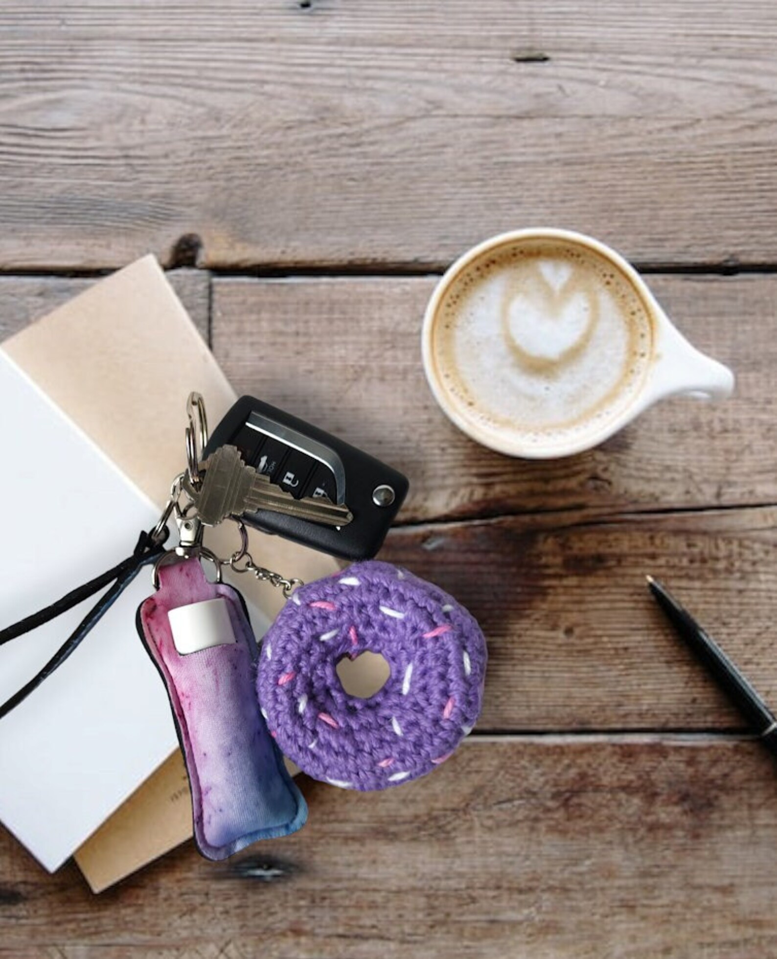 Cute Crochet Keychain Plush Knitted Keychain Charm Custom - Etsy