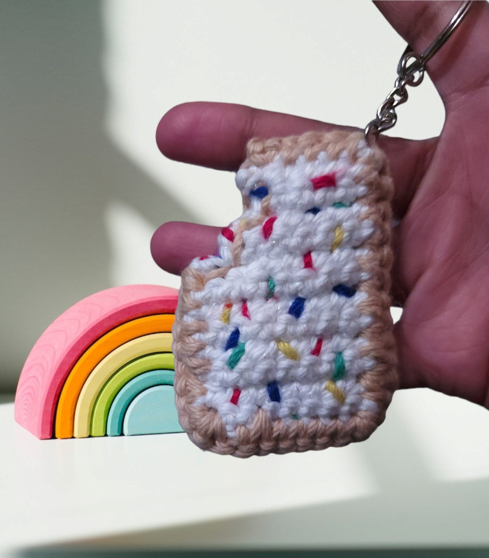 Crochet Plush Food Keychain, Knitted Keychain Charm, Custom Key Fob ...