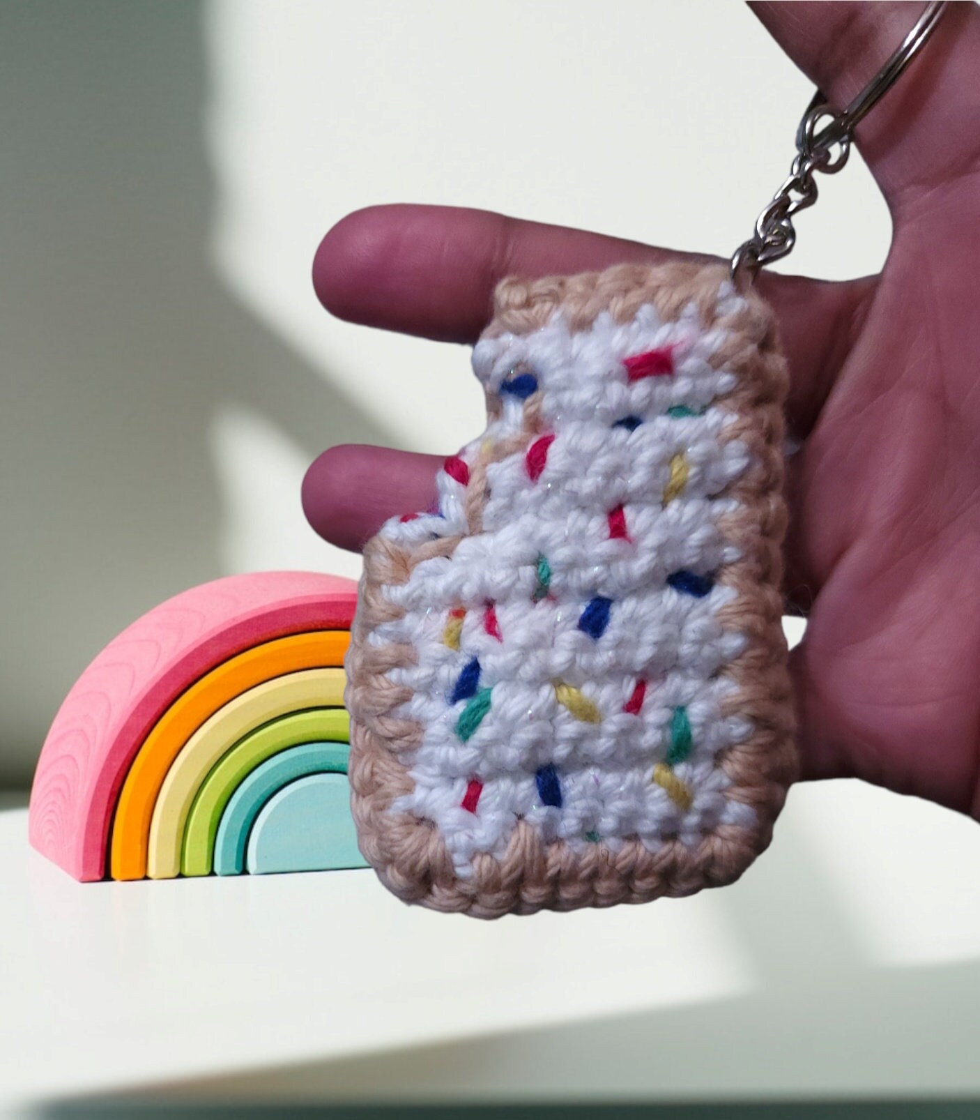 Crochet Plush Food Keychain, Knitted Keychain Charm, Custom Key Fob ...