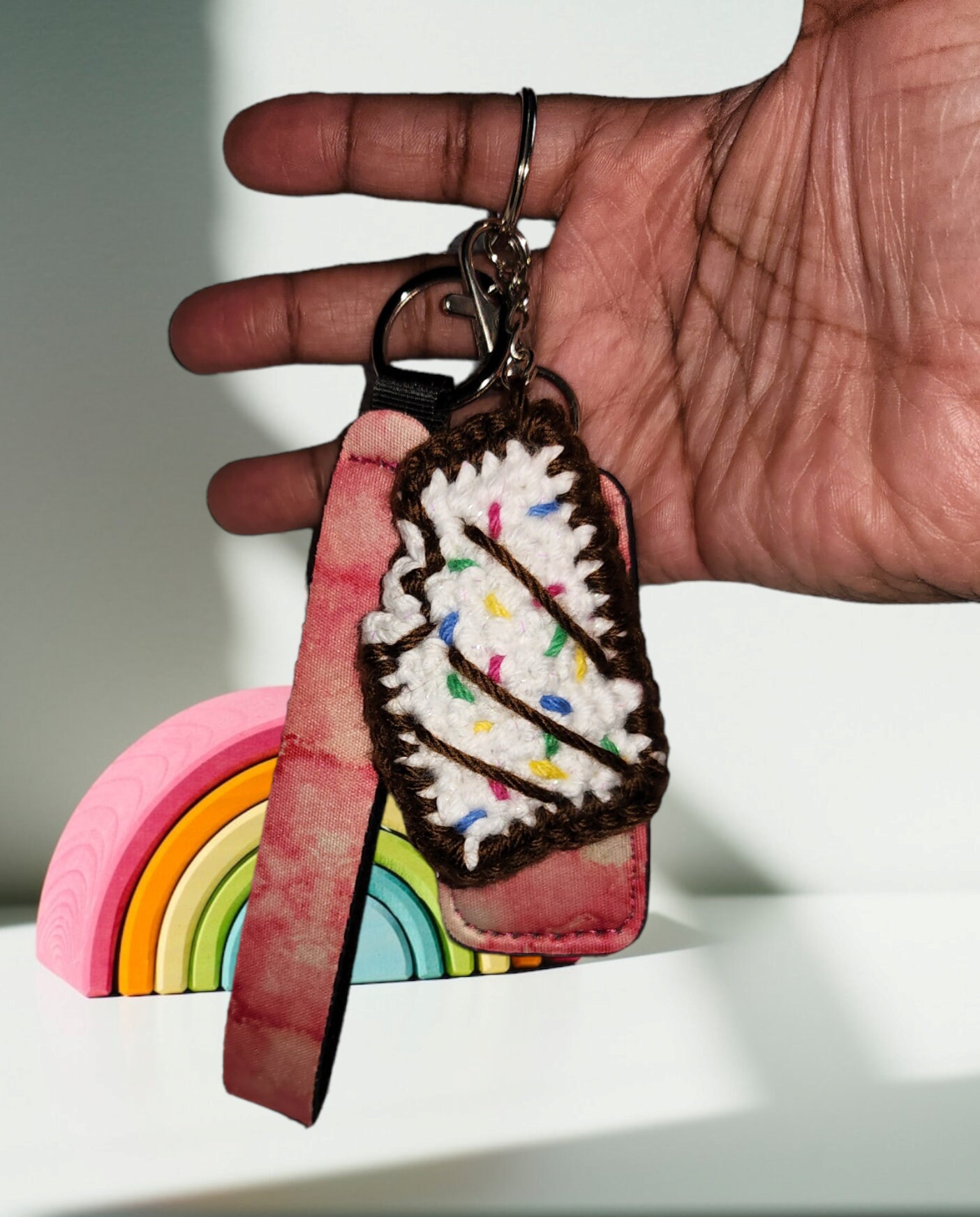 Crochet Plush Food Keychain, Knitted Keychain Charm, Custom Key Fob ...