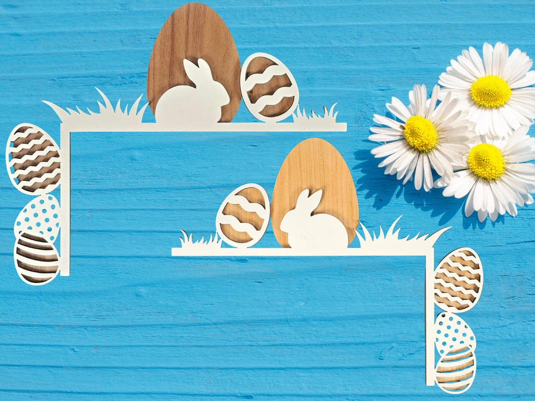 Bunny Easter Egg Door Corner, Easter Wood Home Decor - Etsy