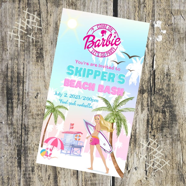 Barbie invitation - Etsy España