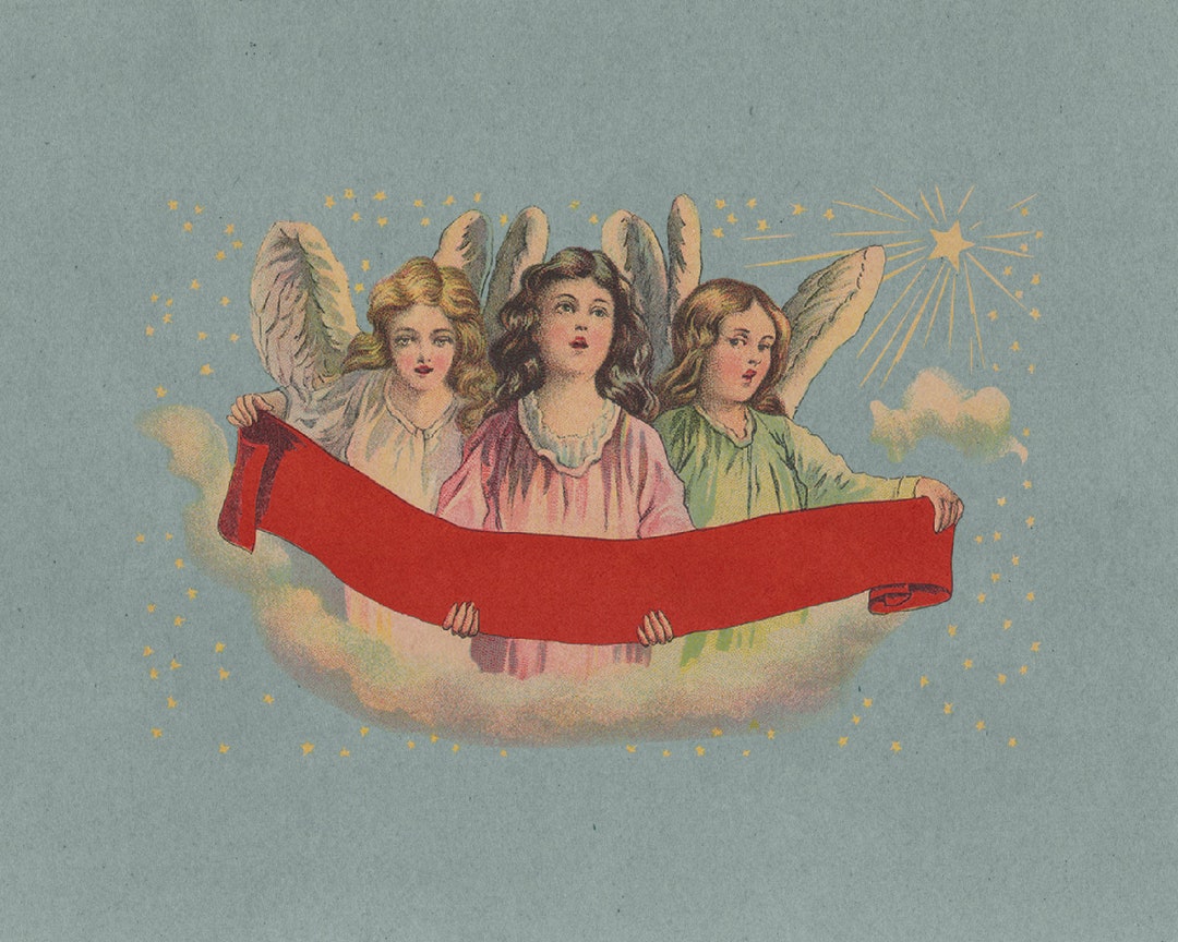 Vintage Printable Angels Singing, Christmas Holiday Clip Art, Easter ...