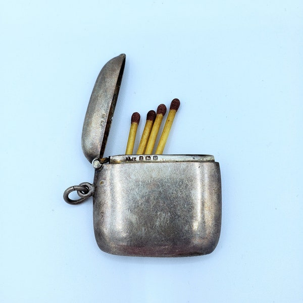 Antique Sterling Silver Match Safe - Etsy