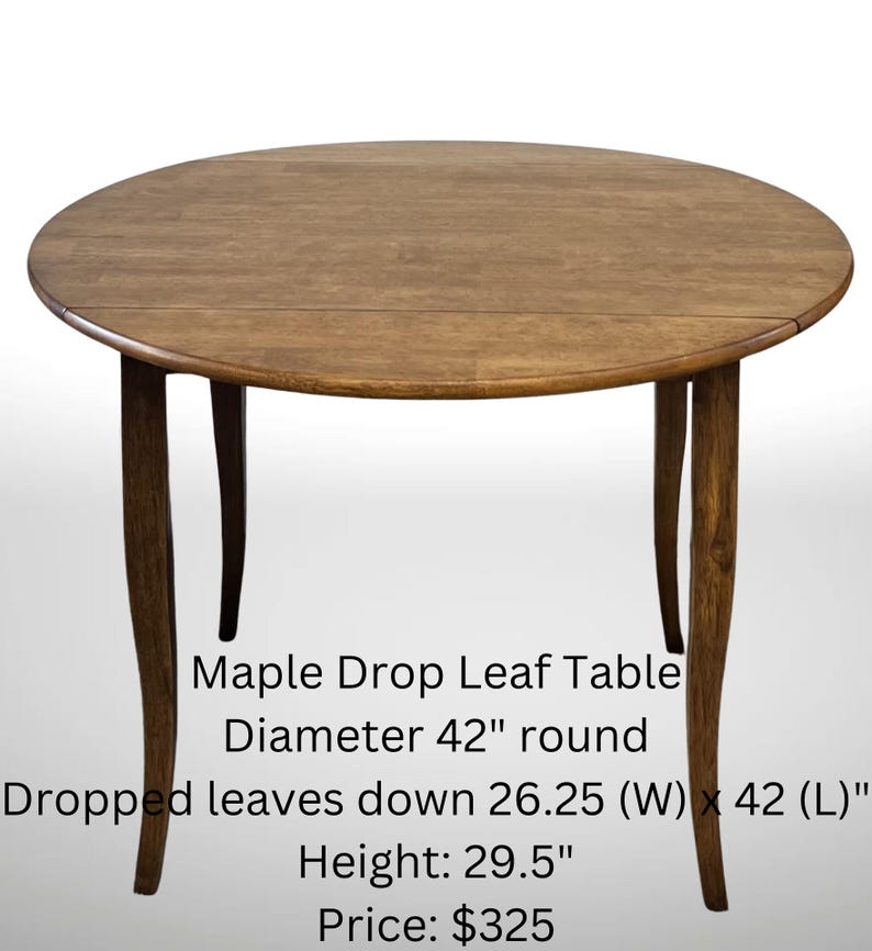 Maple Drop Leaf Table - Etsy