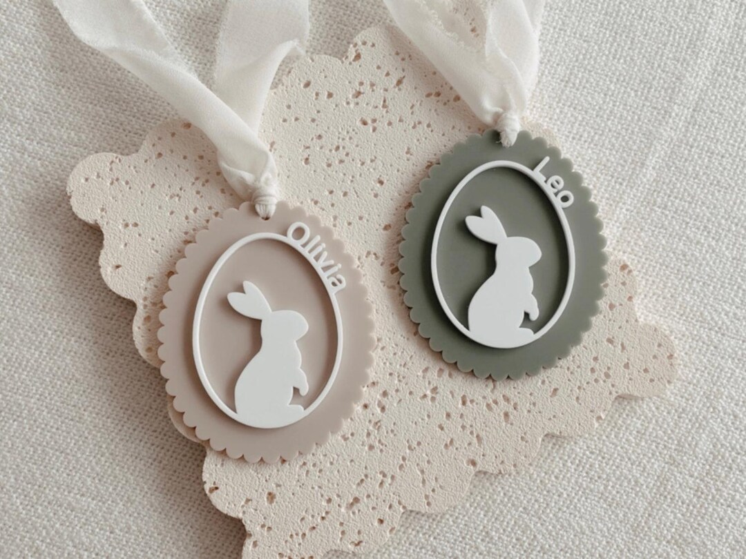 Easter Basket Tags Acrylic, Double Layer Acrylic Easter Tags With ...
