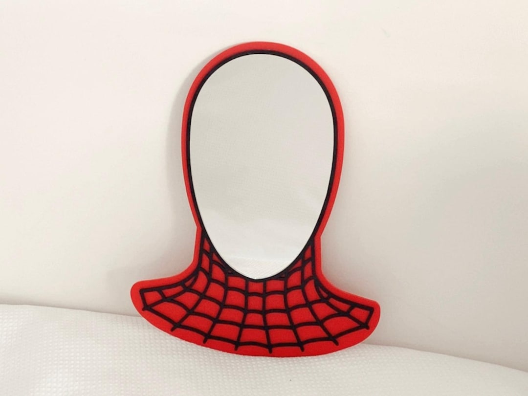 Super Hero Spiderman Style Mirror, Kids Bedroom Mirror, Shatterproof ...