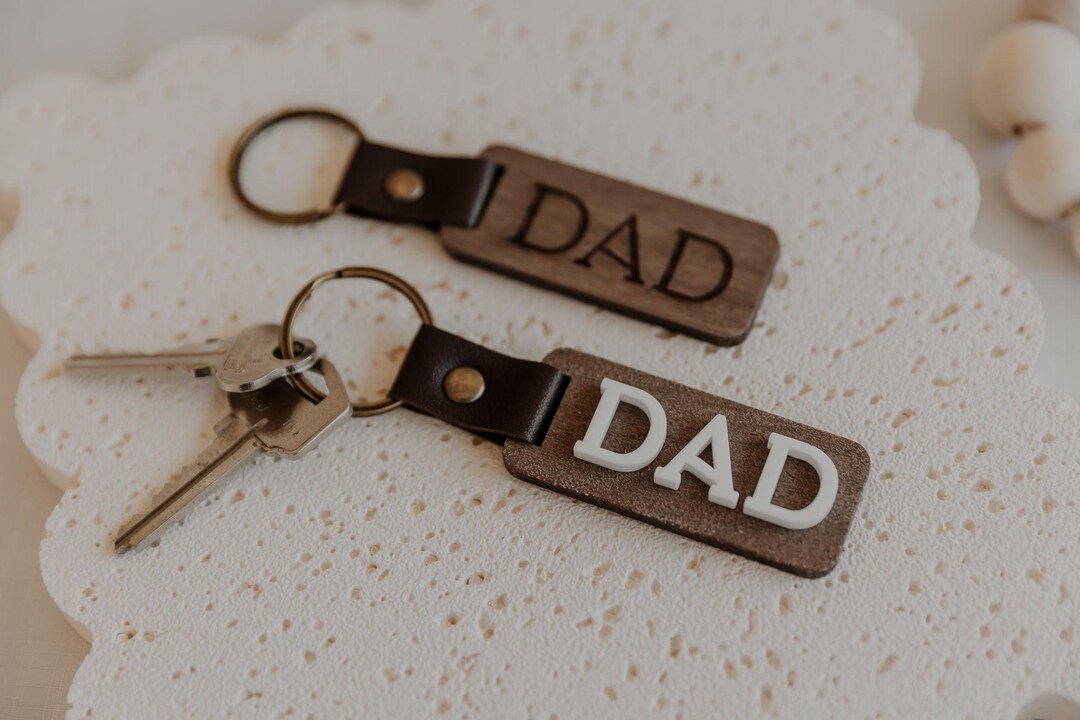 Wooden Keyring for Dad Father's Day Gift, Gifts for Him, Gifts for Dad ...