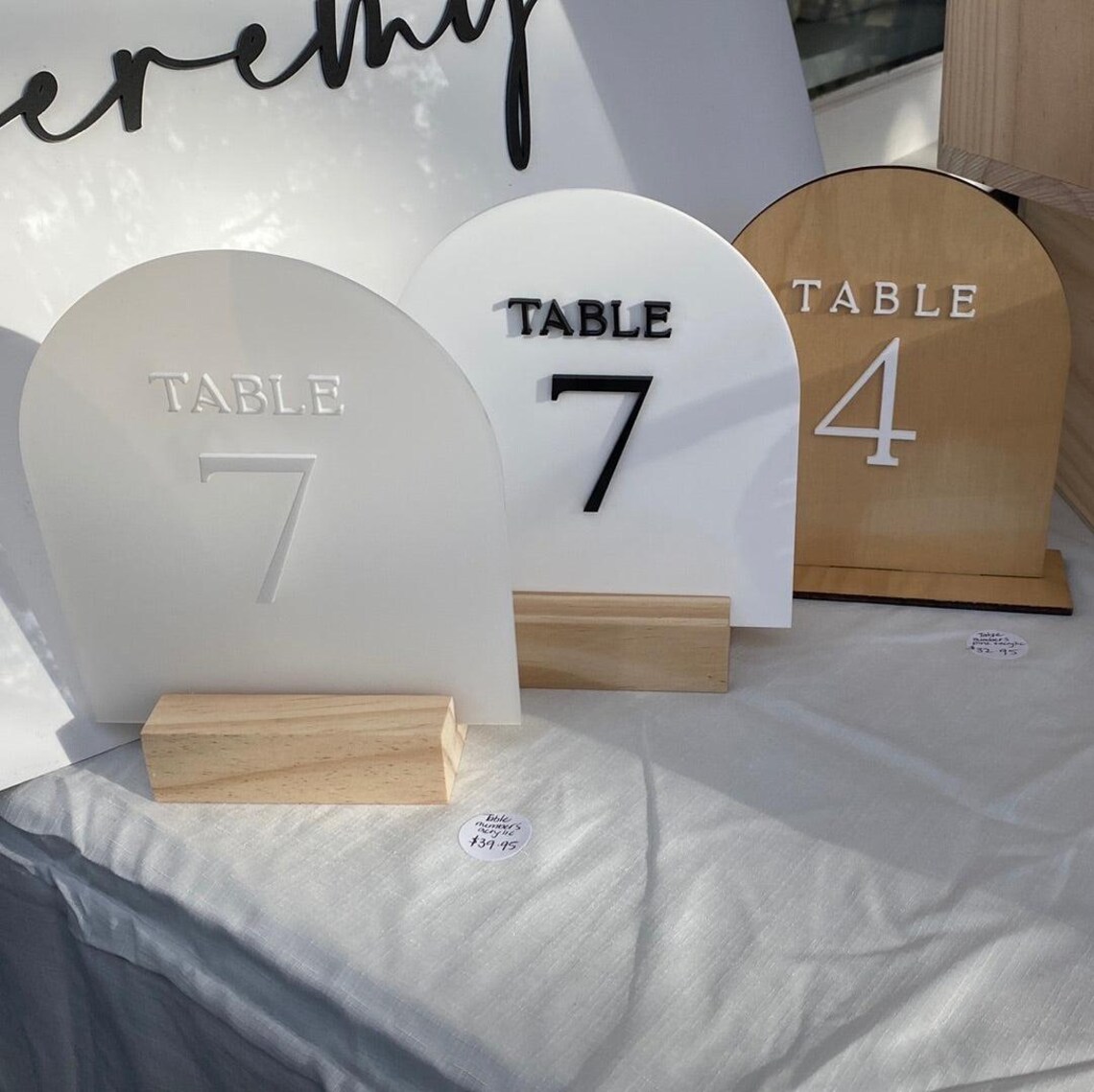 Arch Wedding Table Numbers, Event Table Numbers, Event Decor, Wedding ...