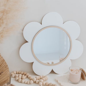 Daisy Flower Shaped Mirror 45cm Large Size, Kids Room Decor ...