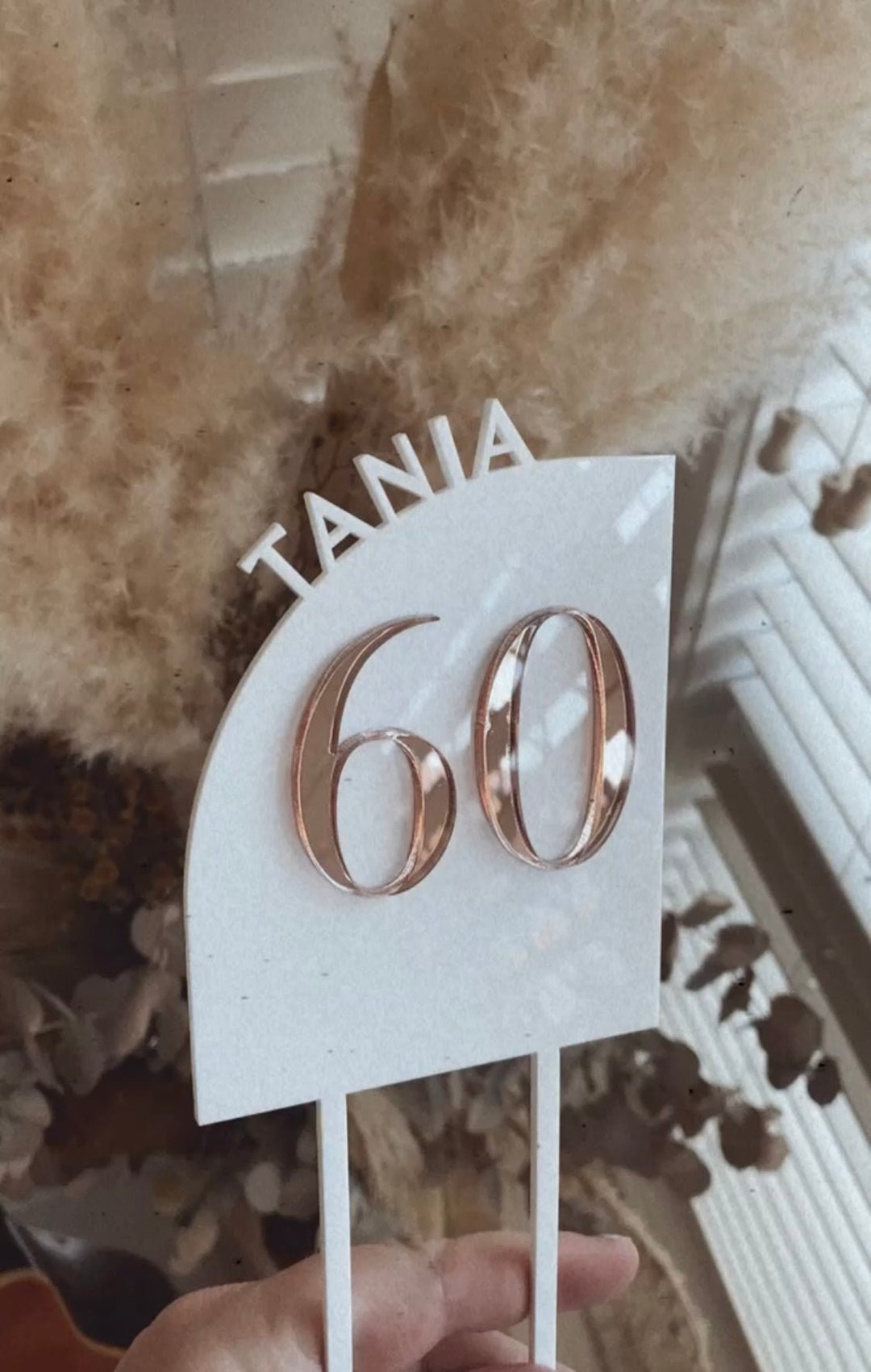 Acrylic Arch Wedding Cake Topper name and Name, First Names Cake Topper ...