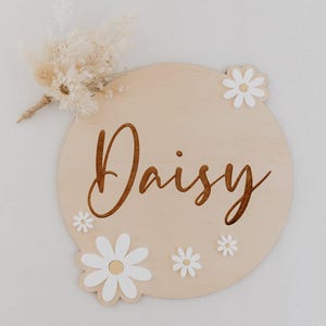 Daisy Name Plaque - 20cm, Kids Bedroom Name Plaque, Great Gift for ...