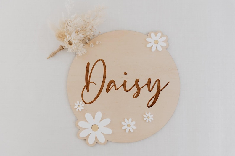 Daisy Name Plaque - 20cm, Kids Bedroom Name Plaque, Great Gift for ...
