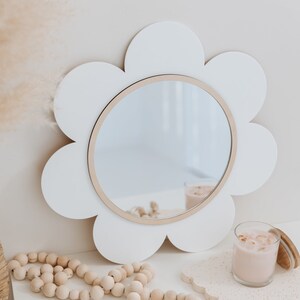 Daisy Flower Shaped Mirror 45cm Large Size, Kids Room Decor ...