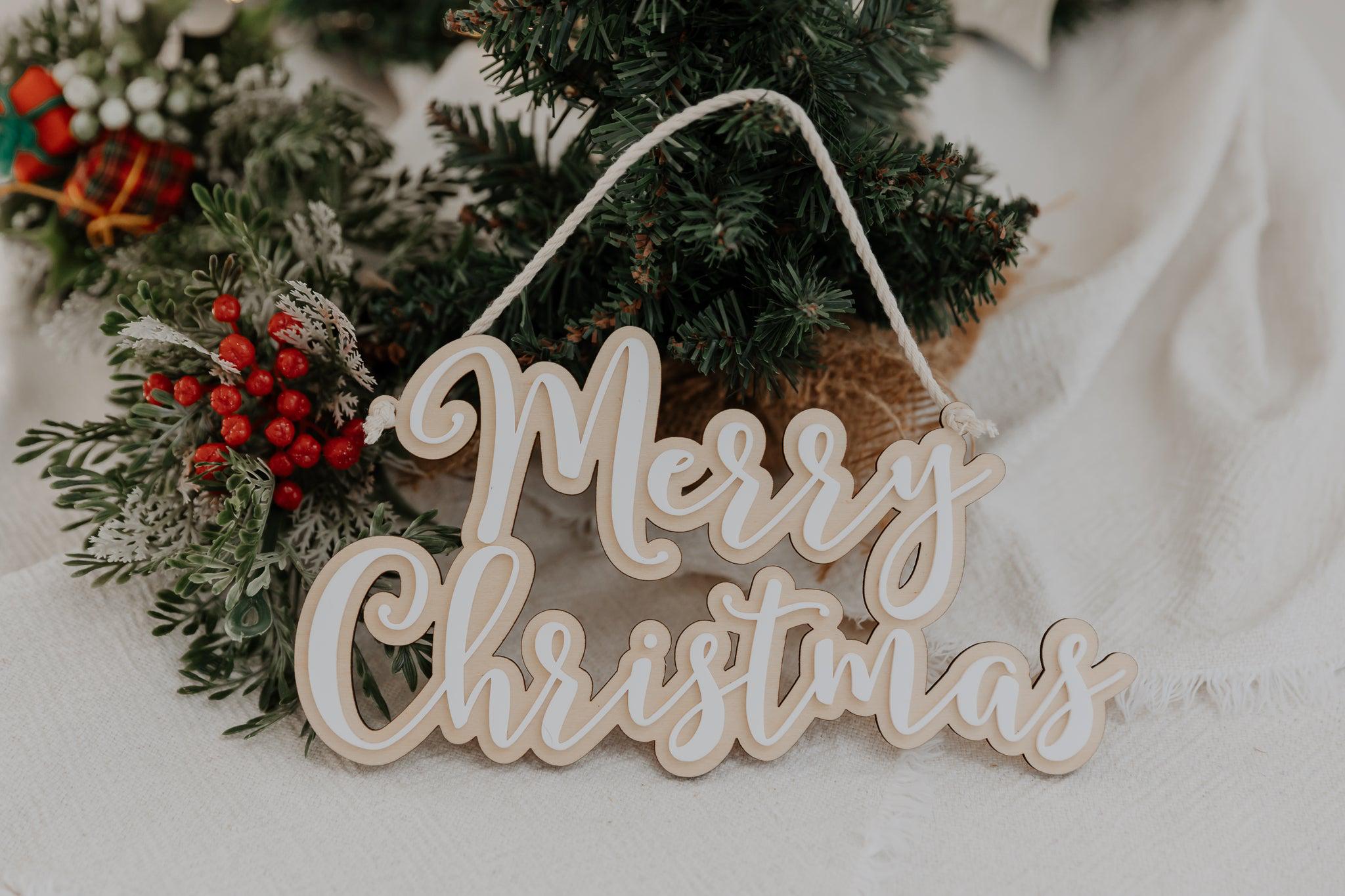 Merry Christmas Hanging Sign, Christmas Decoration, Office Christmas ...