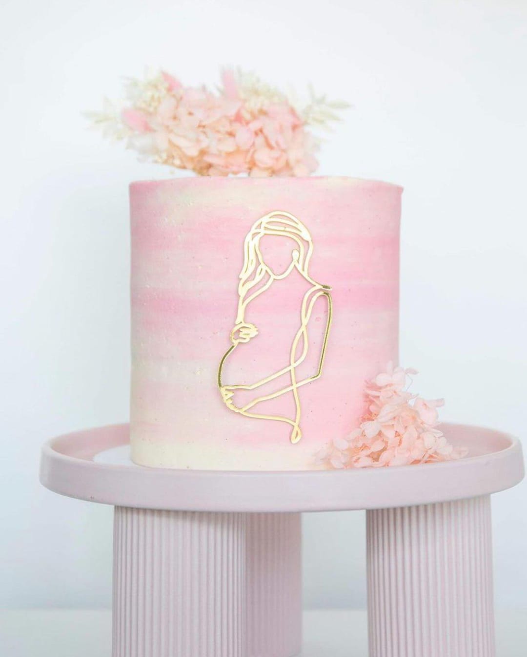 2 Designs Baby Shower Pregnant Cake Charms, Cake Topper Pregnant Woman ...
