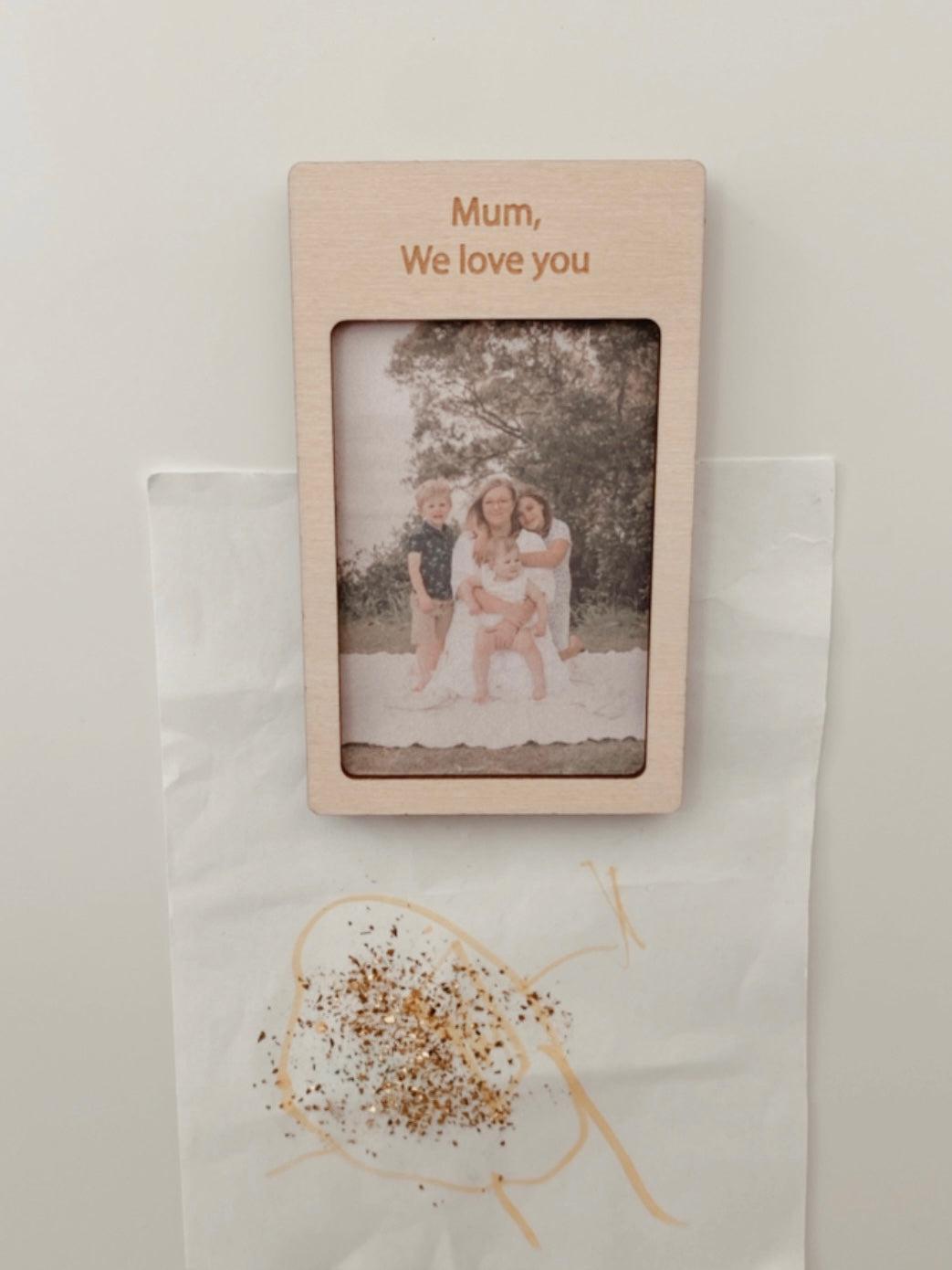 Mum We Love You Photo Fridge Magnet, Mother's Day Gift, Wooden Fridge ...