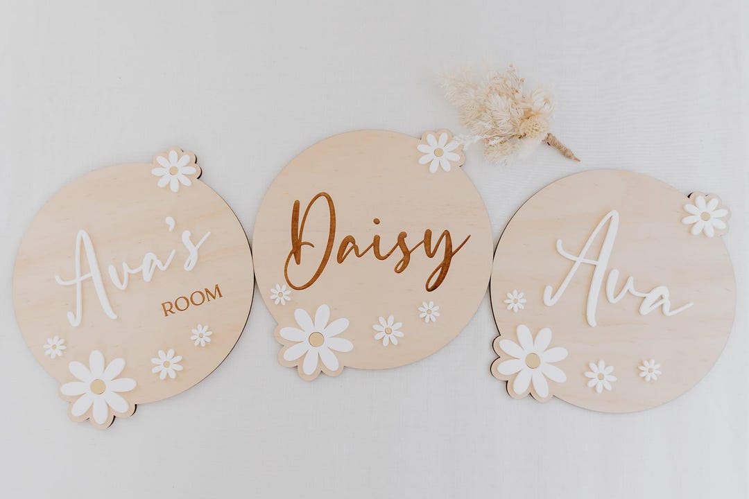 Daisy Name Plaque - 20cm, Kids Bedroom Name Plaque, Great Gift for ...