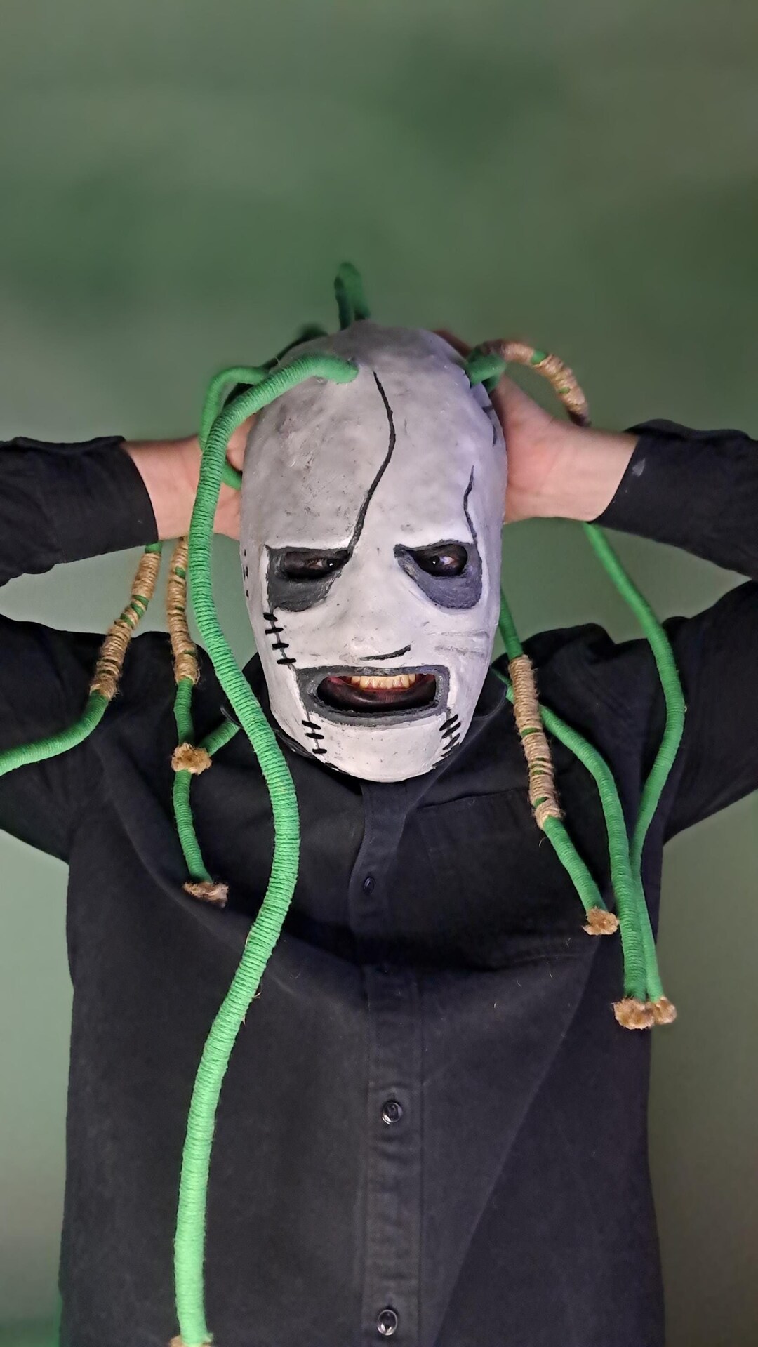 Gray-white Silicone Mask of Corey Taylor From Slipknot 2001. Corey ...