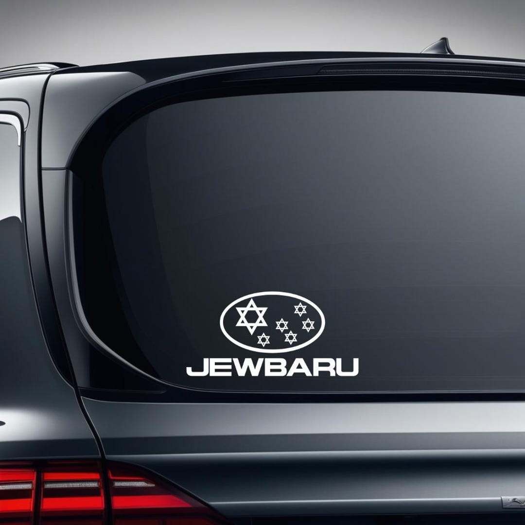 JEWBARU subaru Parody Vinyl Decal Size and Color Variations Available ...