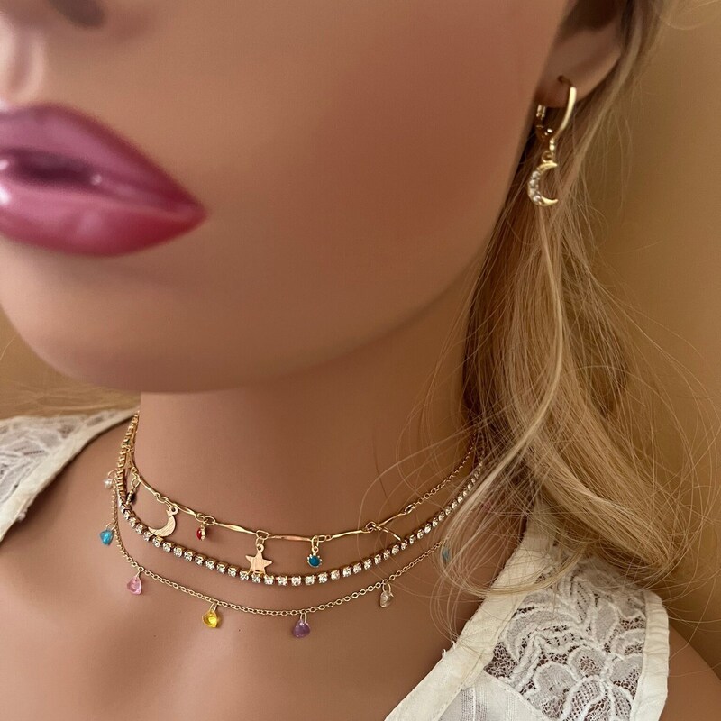 Multi Layer Necklace - Etsy