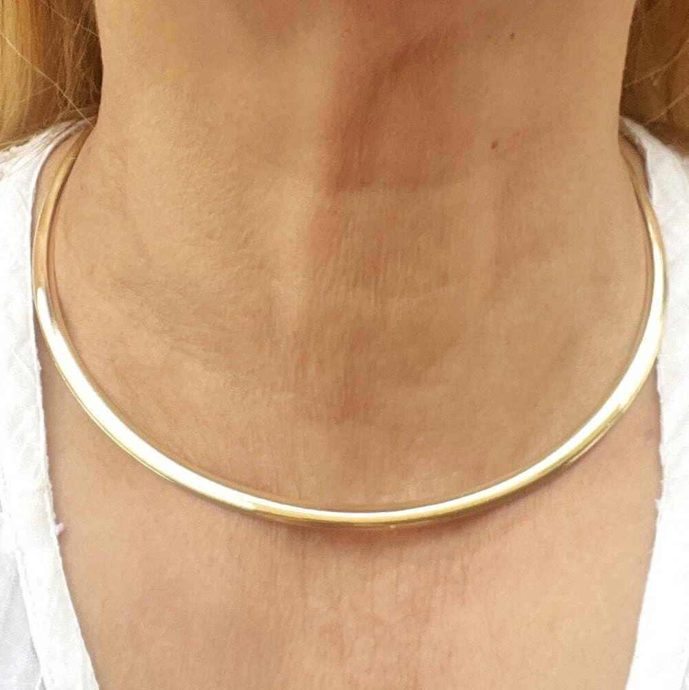 Golden Collar Neck Ring Gold Collar/choker 18K Gold Plated Choker - Etsy