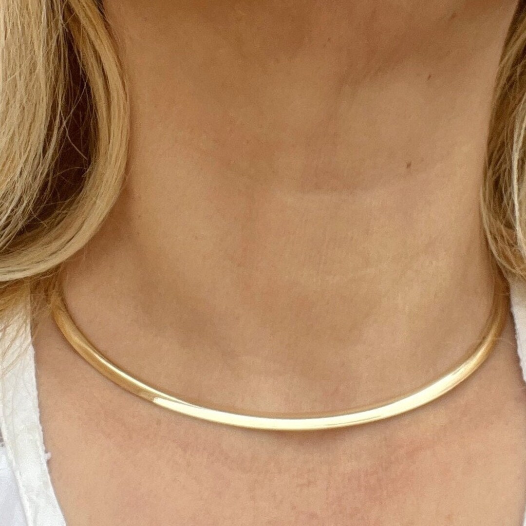 Golden Collar Neck Ring Gold Collar/choker 18K Gold Plated Choker - Etsy