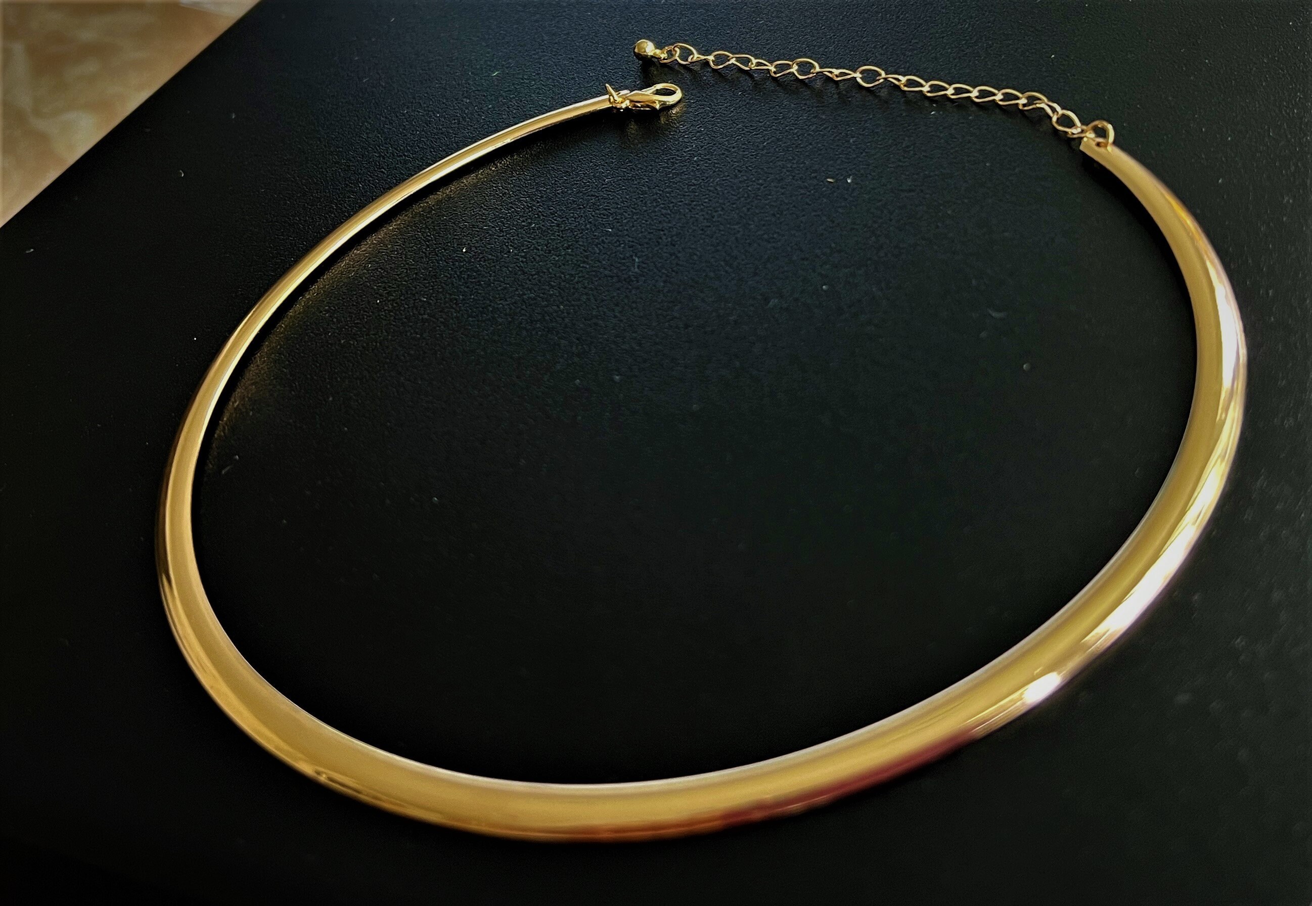 Golden Collar Neck Ring Gold Collar/choker 18K Gold Plated - Etsy