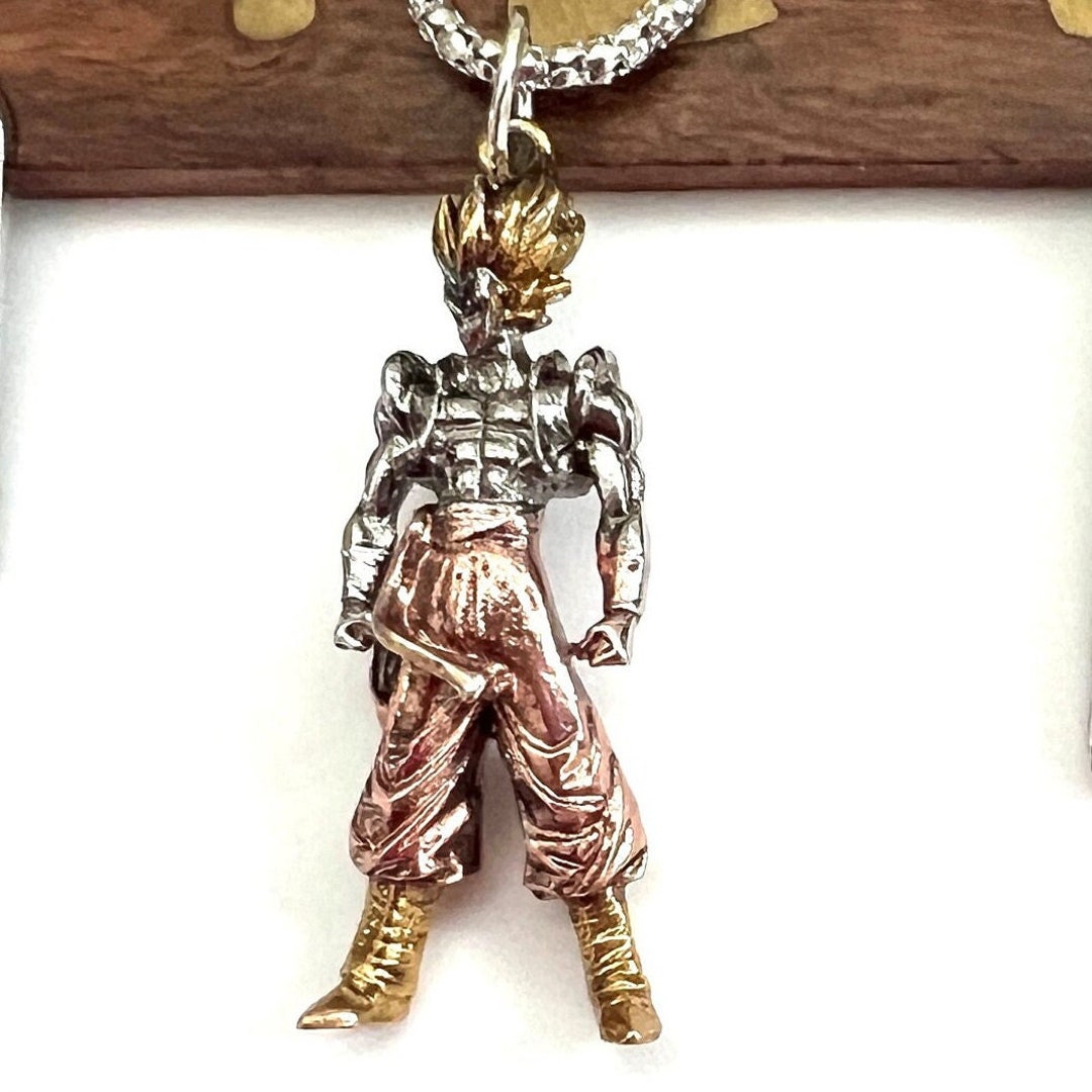 Men's Dragon Ball Goku Stainless Steel 14k Gold Plated Anime Pendant ...