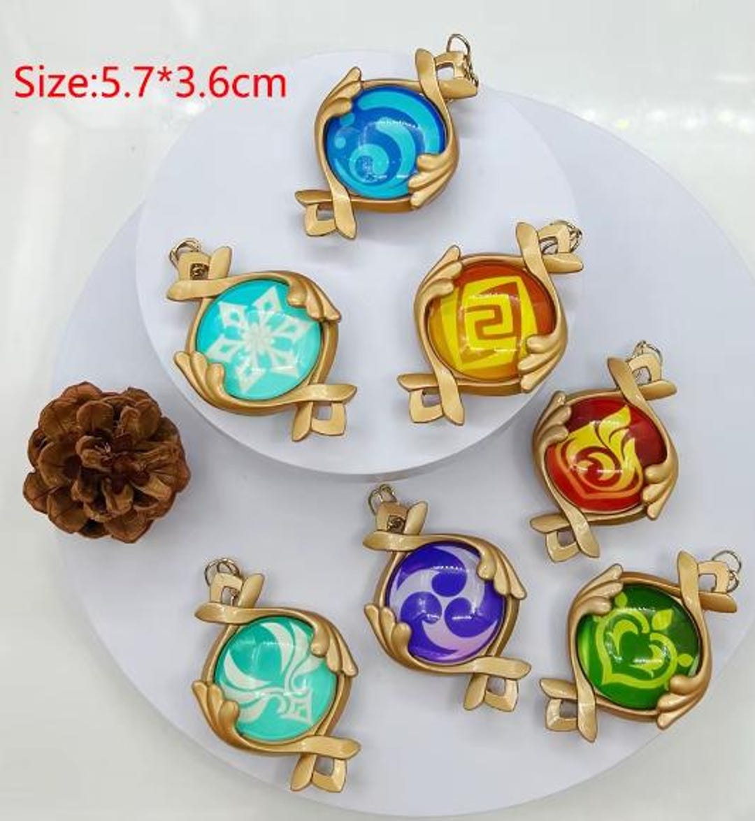 Genshin Impact Natlan Fontaine Visions Cosplay Accessories, Elemental ...
