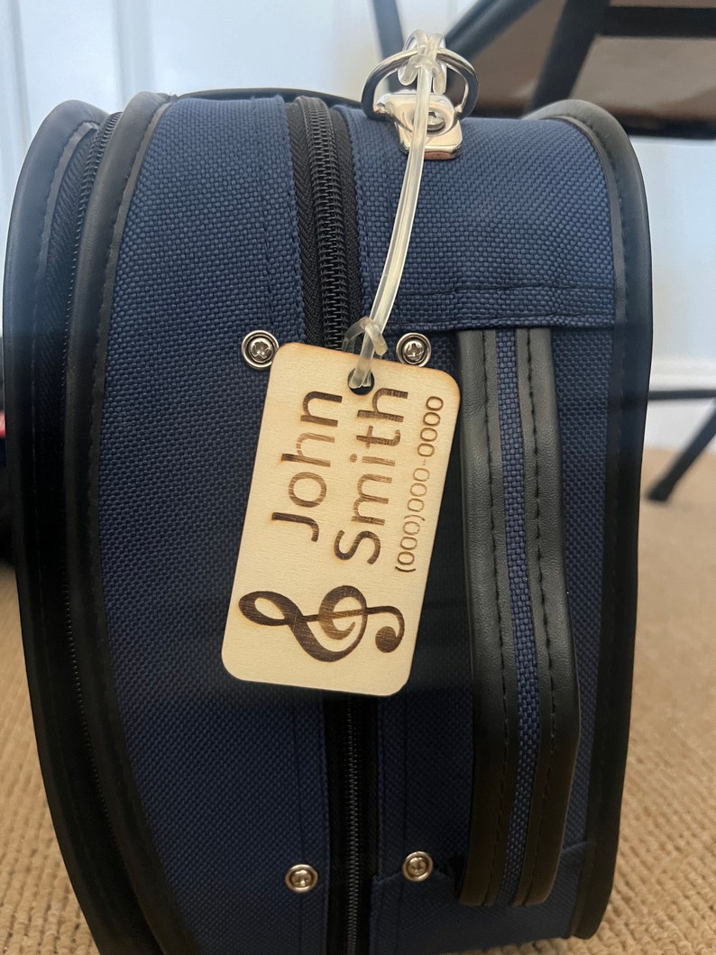 Custom Instrument Name Tag, Orchestra Clef Nametag, Keychain, First ...