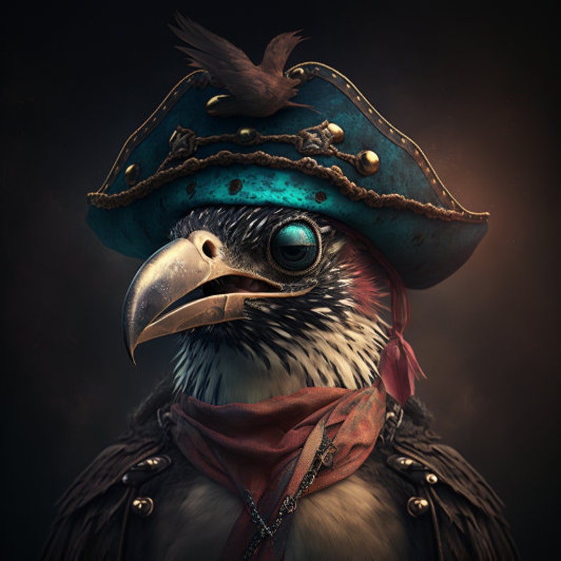 Pirate Bird Templete - Etsy