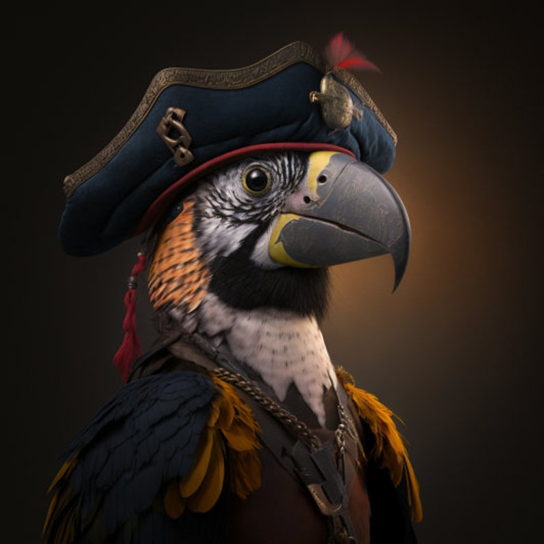 Pirate Bird Templete - Etsy