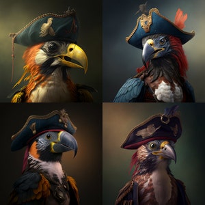 Pirate Bird Templete - Etsy