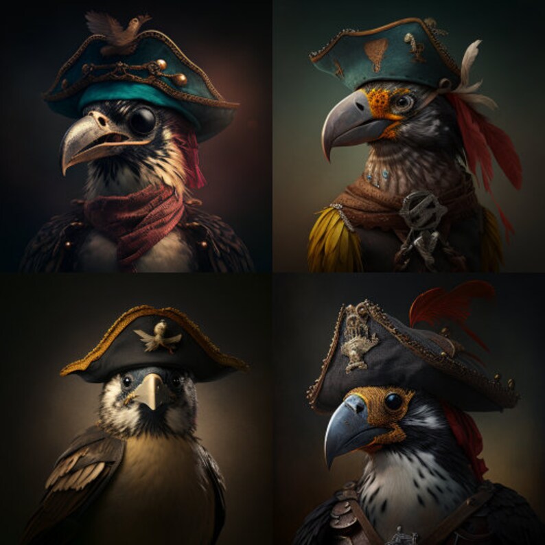 Pirate Bird Templete - Etsy