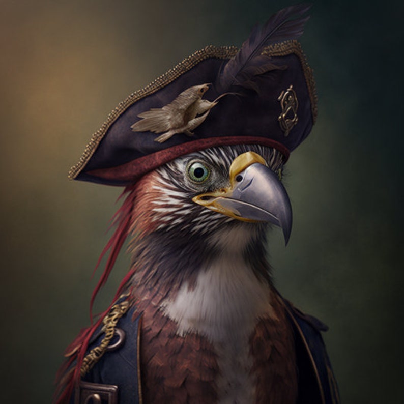 Pirate Bird Templete - Etsy