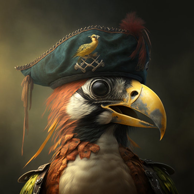 Pirate Bird Templete - Etsy