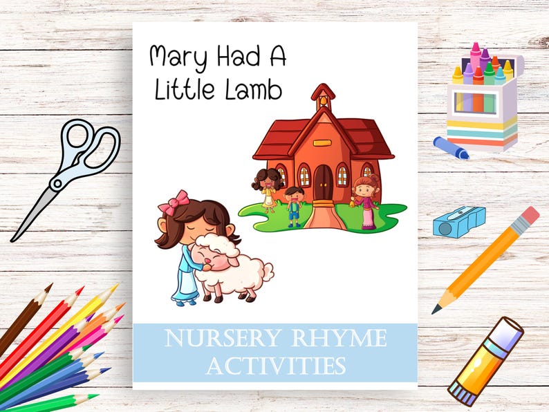 Nursery Rhyme Quiet Book, Preschool Worksheet Busy Book, Color by ...