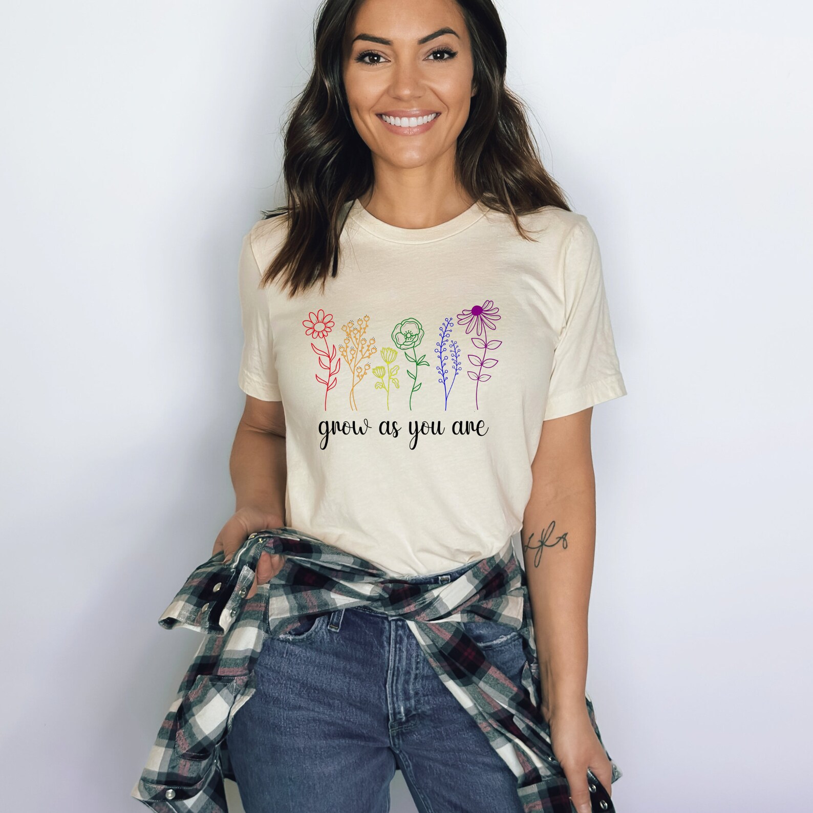 Gay Pride Rainbow Wildflowers Shirt for Pride Month Subtle - Etsy