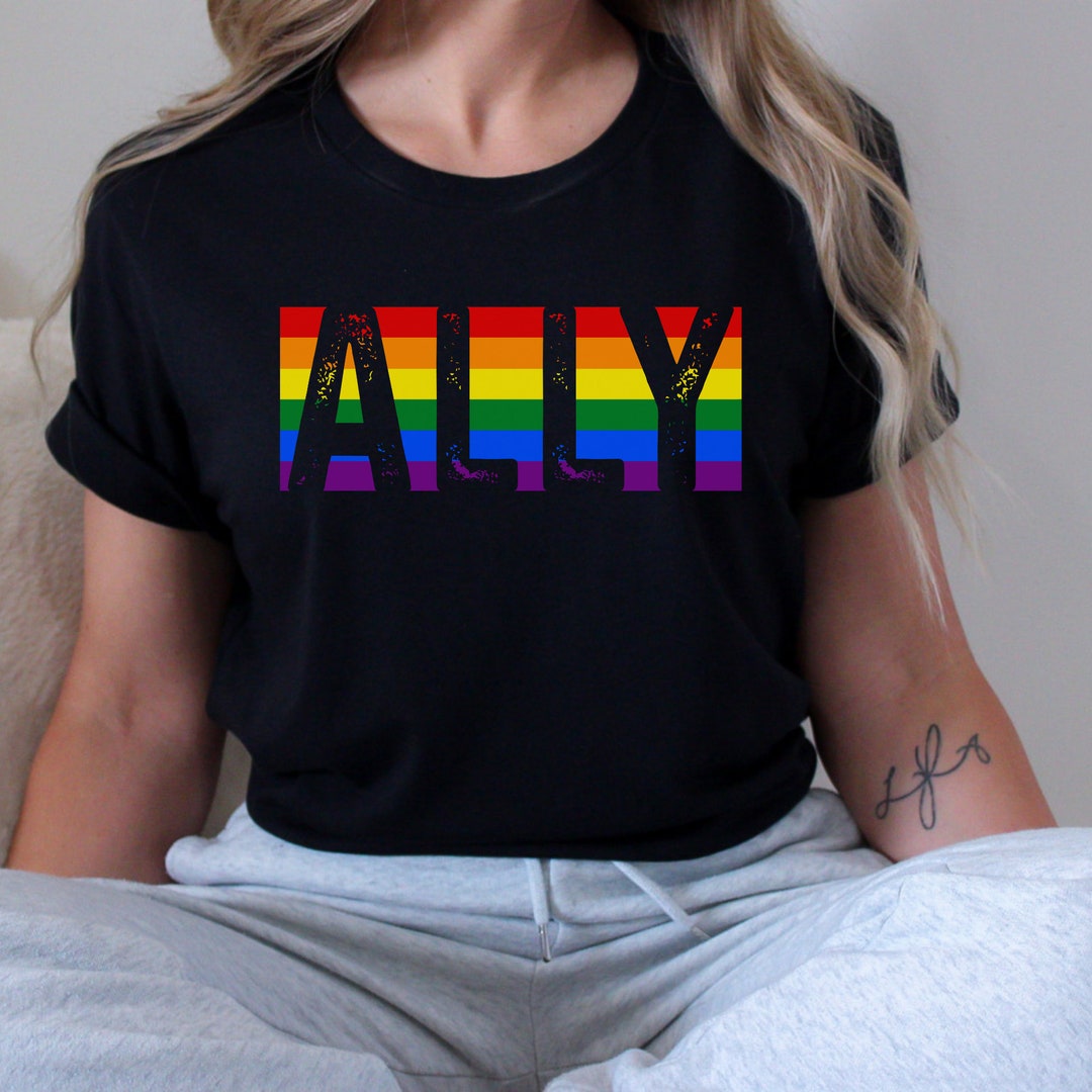 LGBTQ Ally T-shirt for Pride Month Shirt for Ally Gift Gender Neutral ...