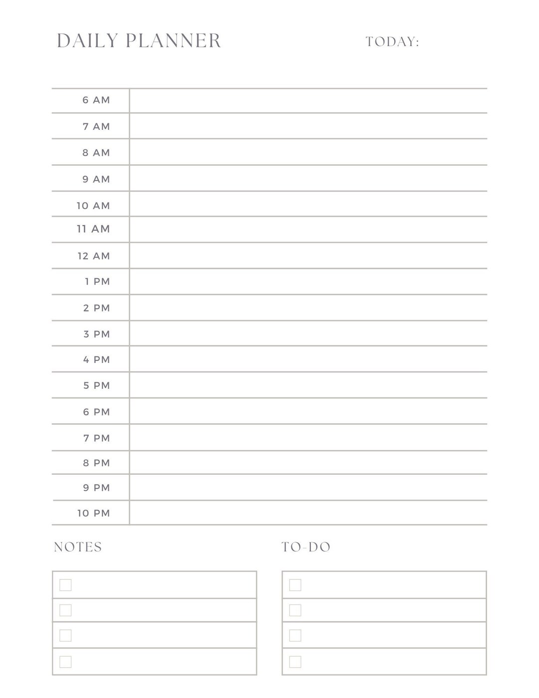 Daily Planner, to Do List Printable portrait - Etsy