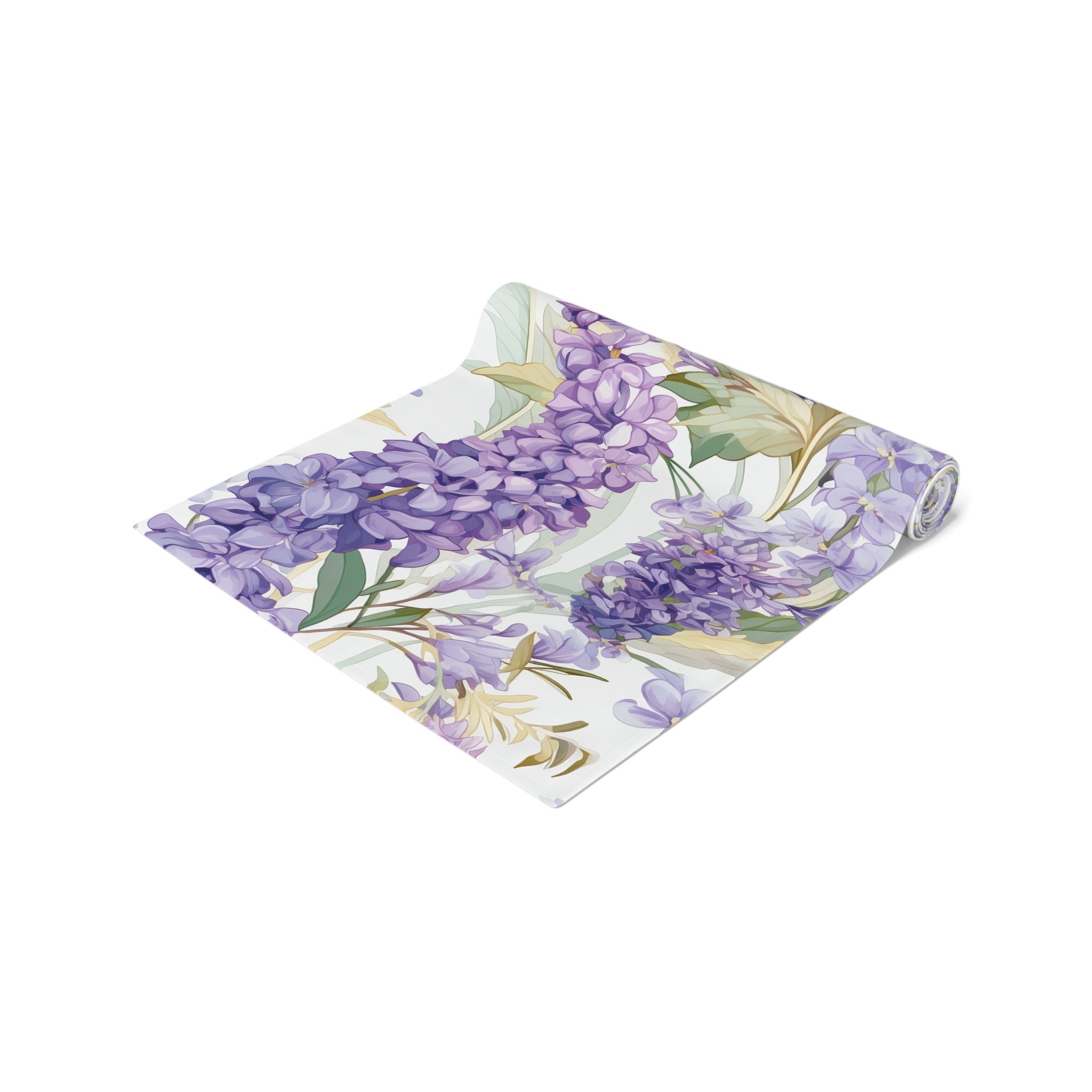 Lavender Floral Table Runner, Whimsical Summer Flowers Design, Ideal ...