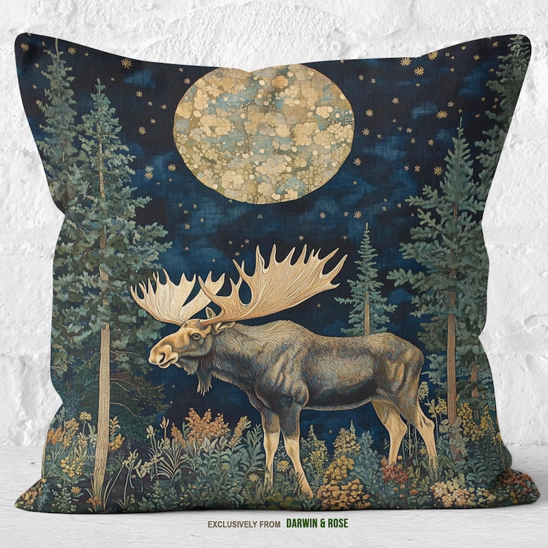 Moose Pillow - Etsy