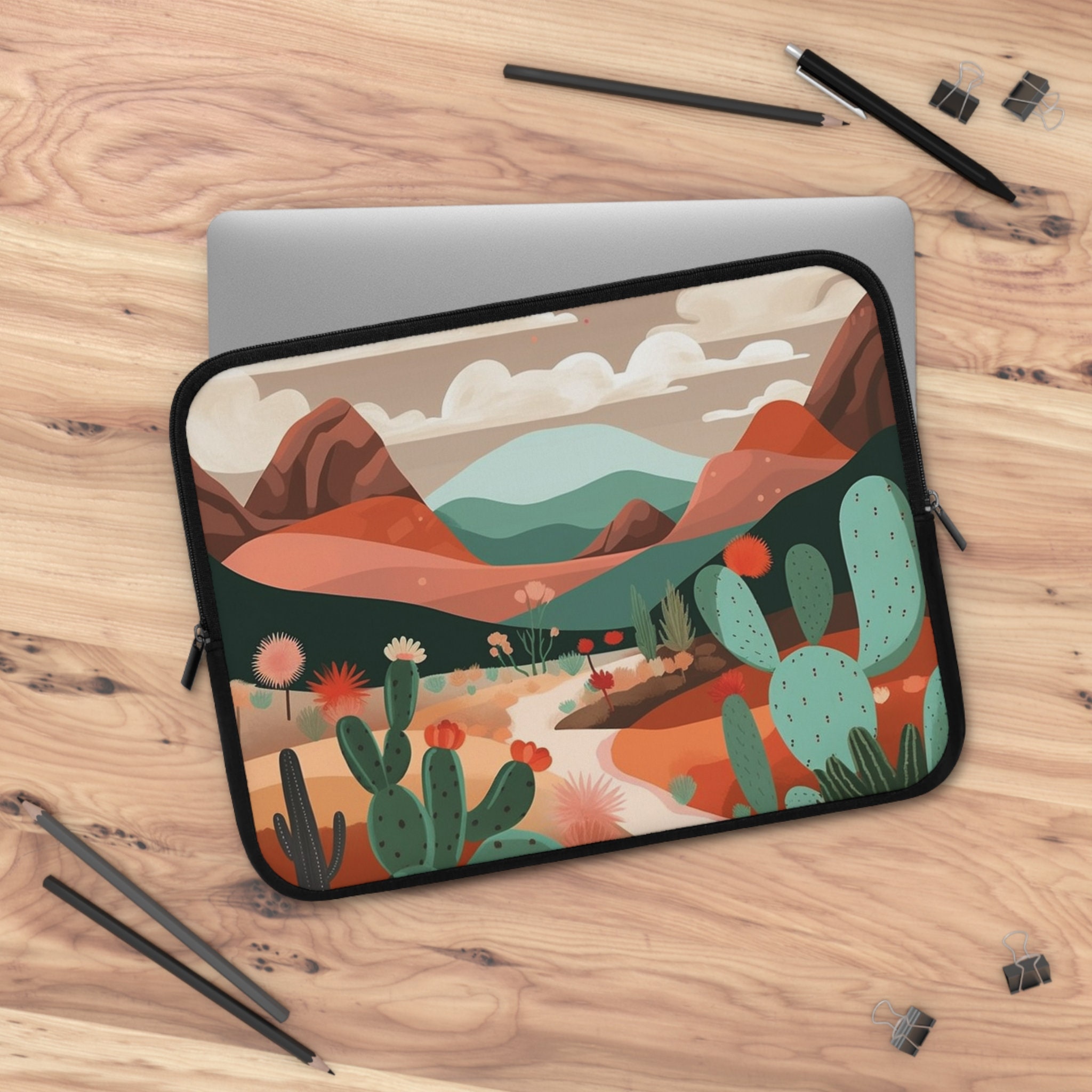 Southwestern Desert Scene Laptop Sleeve: Neoprene Macbook, iPad Pro ...